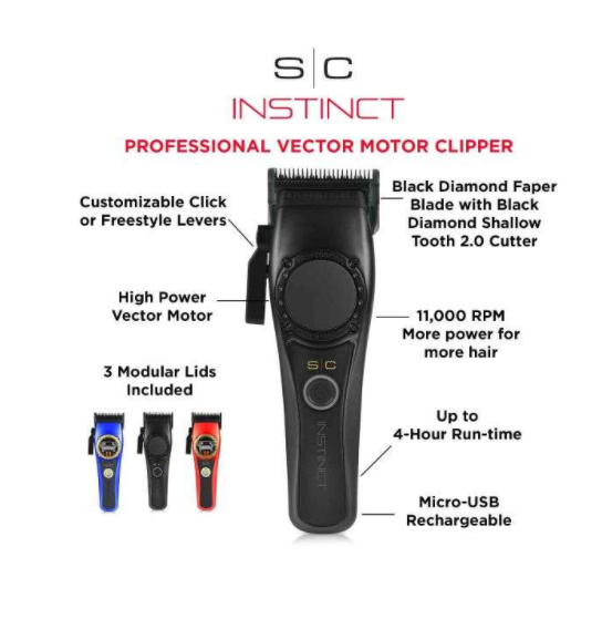 StyleCraft S|C Instinct professional Vector Motor Cordless Clipper Wit